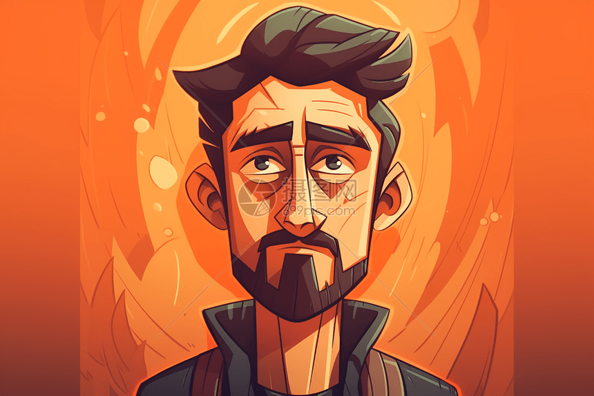 独特的卡通肖像插画图片下载-正版图片600075704-摄图网