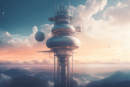 太空电梯图片_太空电梯素材_太空电梯高清图片_摄图网图片下载