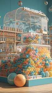 Bubble Mart商店3D设计图图片素材-正版创意图片600077854-摄图网
