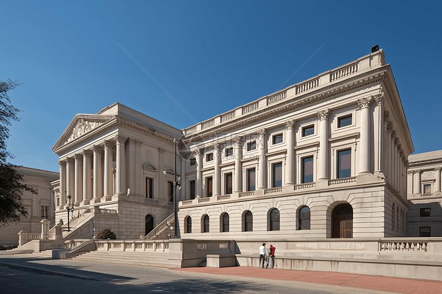 博物馆外部景色高清图片下载-正版图片600082756-摄图网