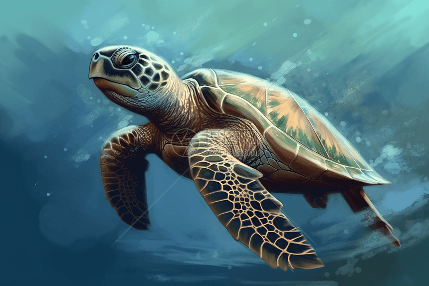 乌龟卡通插画插画图片下载-正版图片600082786-摄图网