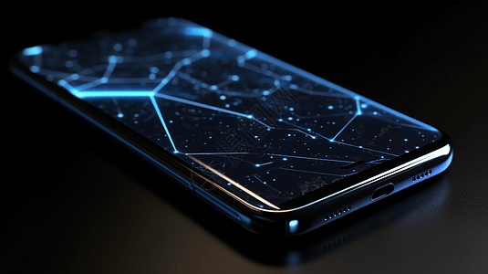 未来派的智能手机3D渲染图图片素材-正版创意图片600091468-摄图网