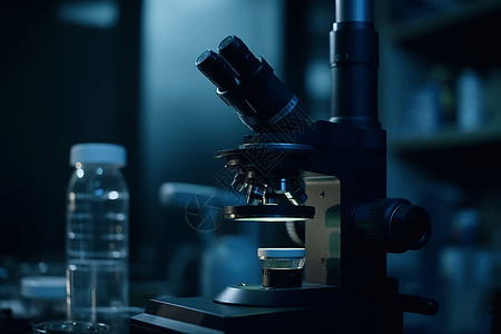 实验室玻璃器皿显微镜布置高清图片下载-正版图片600108558-摄图网