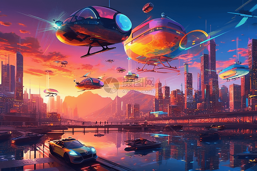 空中舰队插画图片下载-正版图片600094834-摄图网