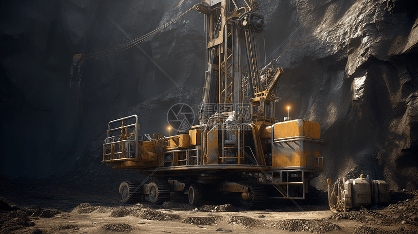 矿区钻机图图片素材-正版创意图片600095889-摄图网