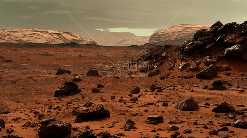 火星表面岩石图片素材-正版创意图片600096997-摄图网