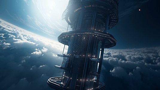 太空电梯图片_太空电梯素材_太空电梯高清图片_摄图网图片下载