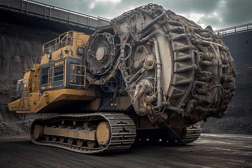 采矿作业中大型挖掘设备高清图片下载-正版图片600097802-摄图网