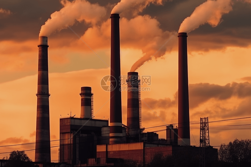 正在排放的烟囱高清图片下载-正版图片600100114-摄图网