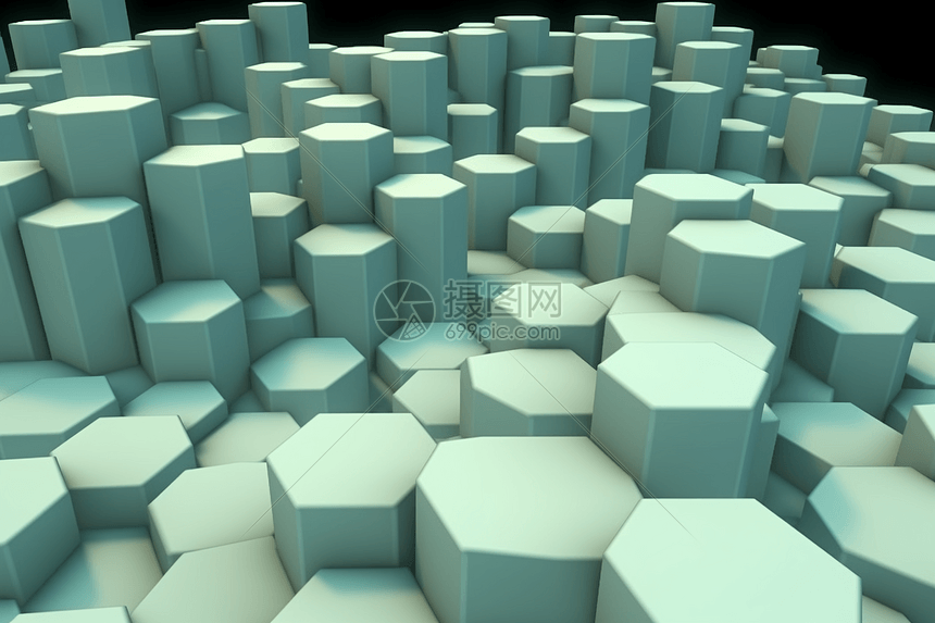 3D模型六边形图片素材-正版创意图片600103470-摄图网
