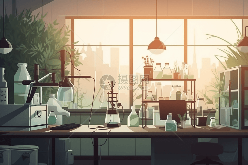 实验室插画图片下载-正版图片600106084-摄图网