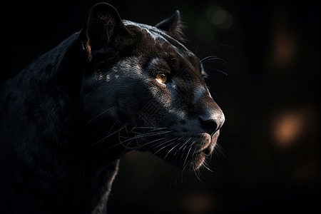 难以捉摸的黑豹高清图片下载-正版图片600109349-摄图网