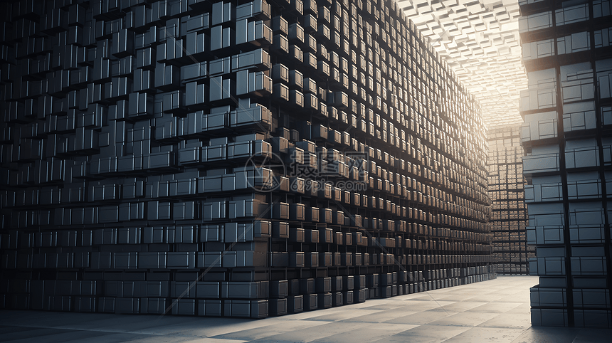 3D建模硬盘高耸墙图片素材-正版创意图片600115898-摄图网