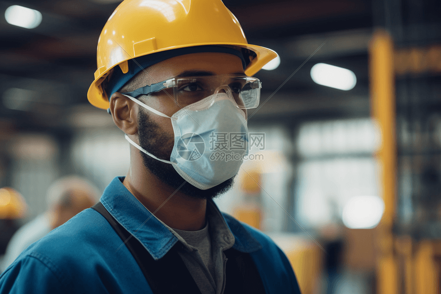 戴着安全帽的工人人像高清图片下载-正版图片600117352-摄图网