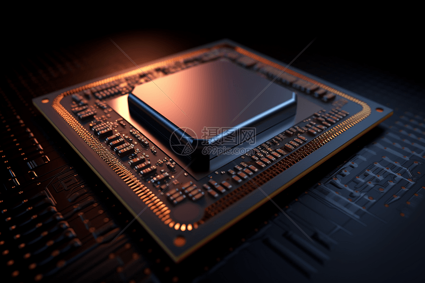 电脑CPU芯片特写图片素材-正版创意图片600117506-摄图网