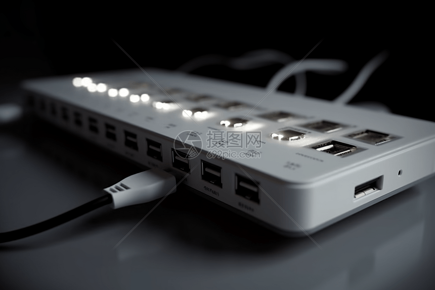 电脑USB集线器特写照片高清图片下载-正版图片600117813-摄图网