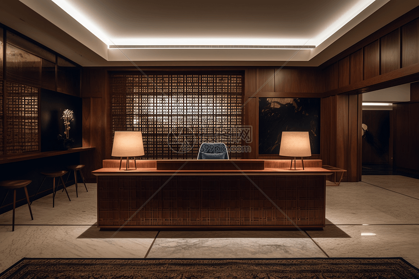 酒店大堂办公桌高清图片下载-正版图片600120920-摄图网