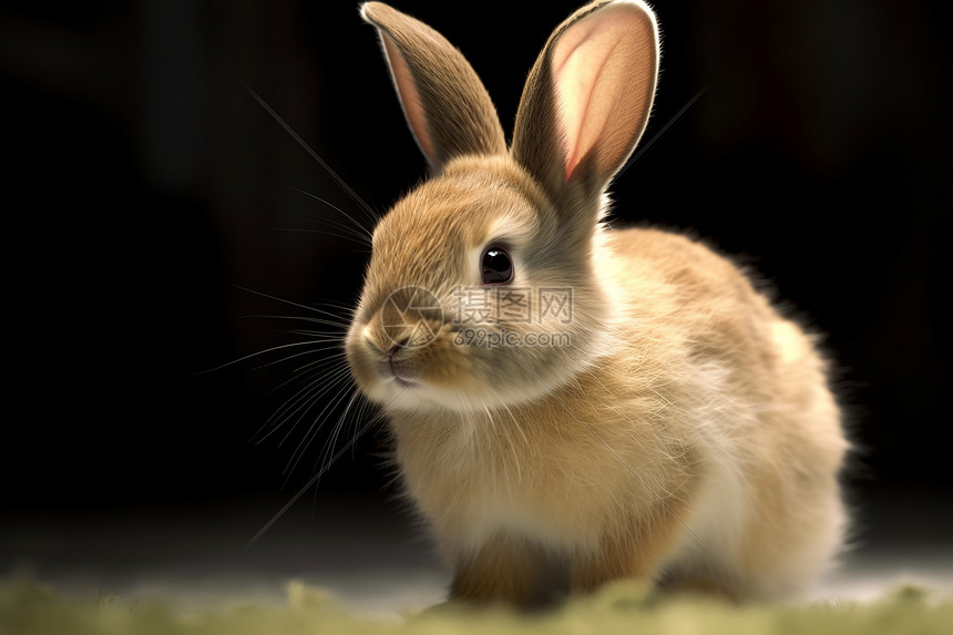 一只可爱的兔子高清图片下载-正版图片600122922-摄图网
