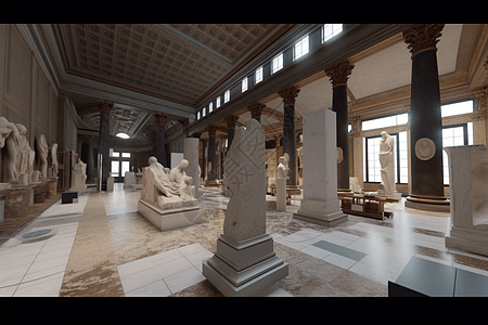 通过VR屏幕探索历史博物馆概念图图片素材-正版创意图片600125791-摄图网