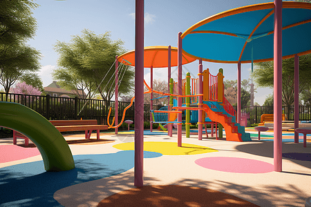 游乐场场景视角图片素材-正版创意图片600130092-摄图网
