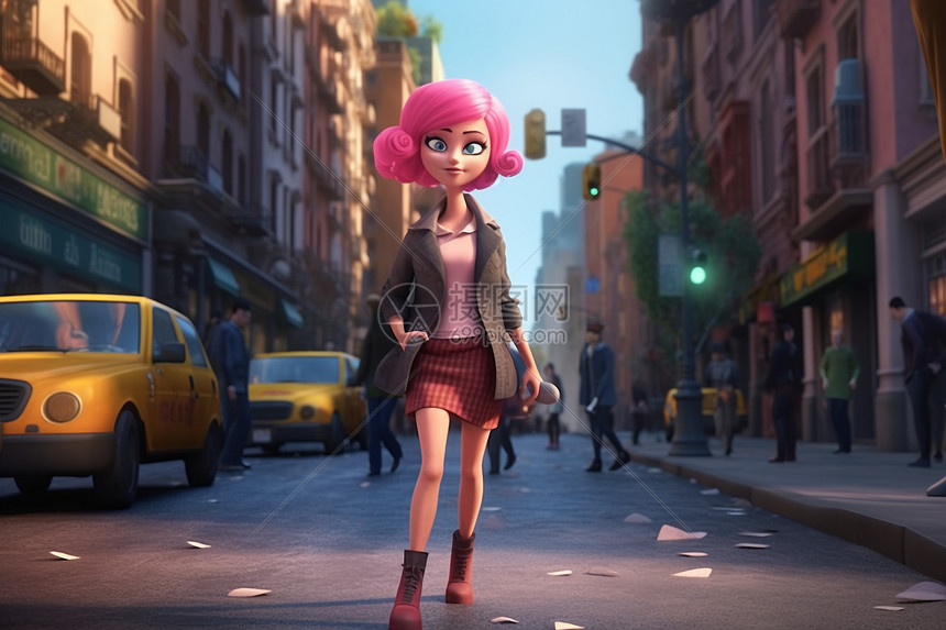 3D卡通人物插画图片下载-正版图片600131632-摄图网