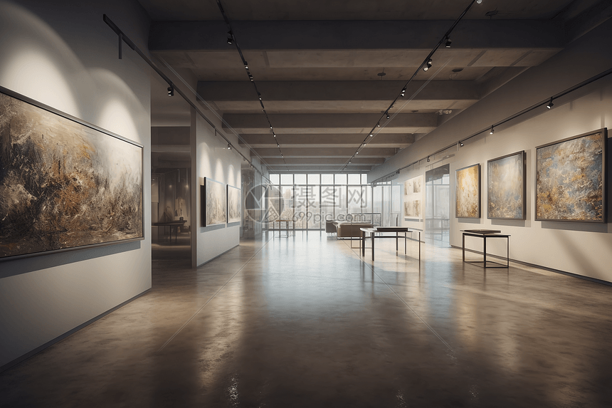 特展期间的美术馆高清图片下载-正版图片600134336-摄图网