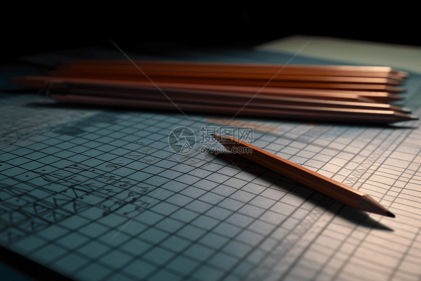 数学学习方格纸特写图高清图片下载-正版图片600135223-摄图网