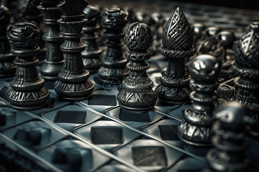 棋盘和棋子的独特布局图片素材-正版创意图片600136374-摄图网