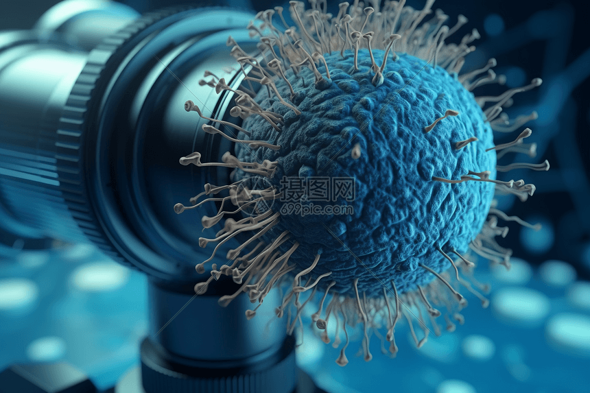 显微镜下放大的细菌插画图片下载-正版图片600137333-摄图网