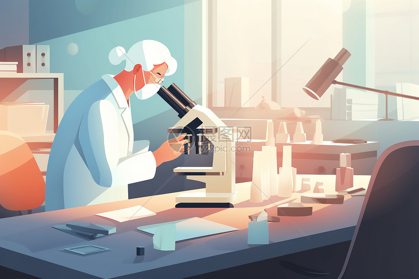 实验室研究人员平面插图插画图片下载-正版图片600139108-摄图网