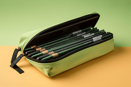 装满钢笔和铅笔的笔袋图片拍摄图高清图片下载-正版图片600139462-摄图网