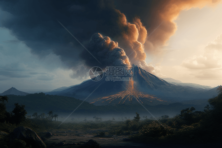 滚滚的黑烟插画图片下载-正版图片600145885-摄图网