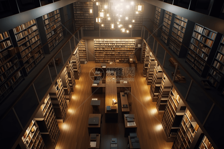 大气的图书馆图片素材-正版创意图片600147242-摄图网