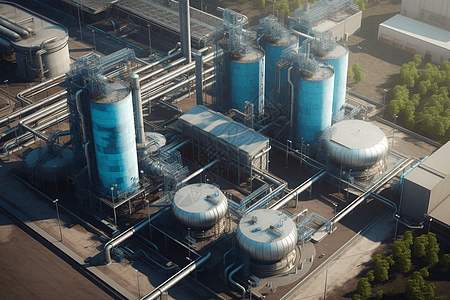 现代化氢气储罐图片素材-正版创意图片600148284-摄图网