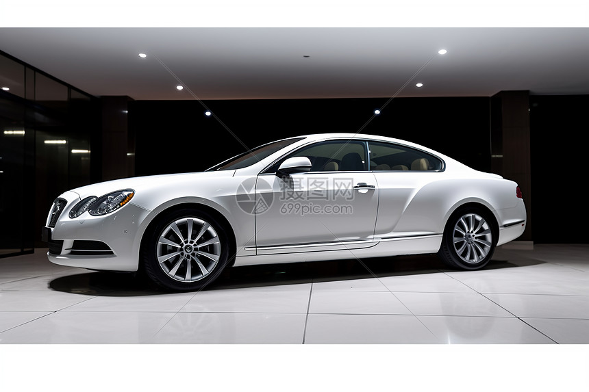 4S店白色轿车展示高清图片下载-正版图片600151128-摄图网