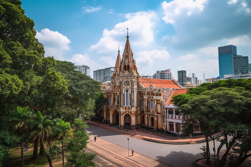 城市建筑风景高清图片下载-正版图片600154429-摄图网