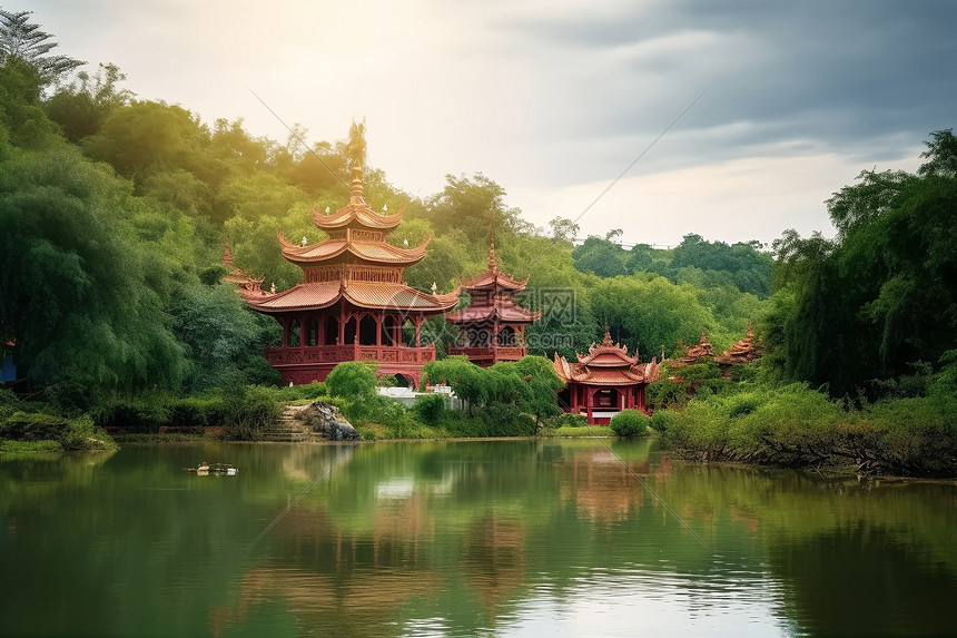 美丽的景色与建筑高清图片下载-正版图片600154921-摄图网