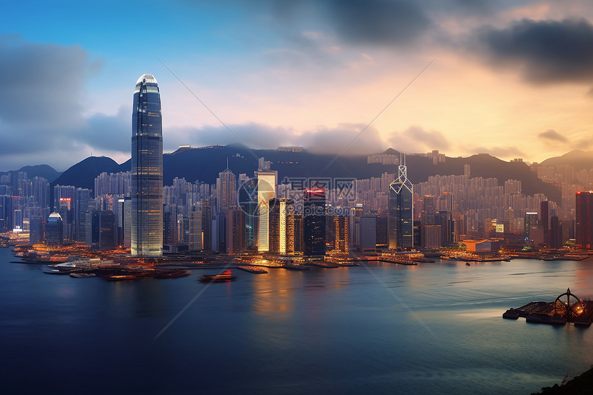 美丽的香港夜景高清图片下载-正版图片600155340-摄图网
