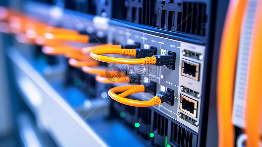 网络交换机的接口图片素材-正版创意图片600158904-摄图网