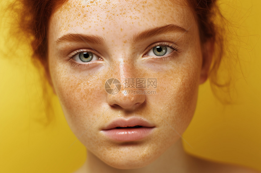 一个欧美的雀斑女孩高清图片下载-正版图片600160908-摄图网