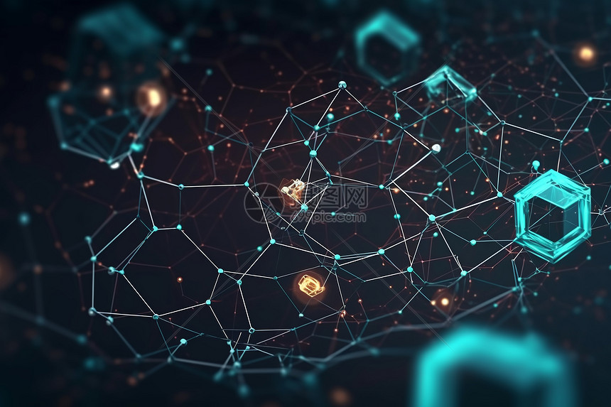 生成式ai抽象技术背景图片素材-正版创意图片600165684-摄图网