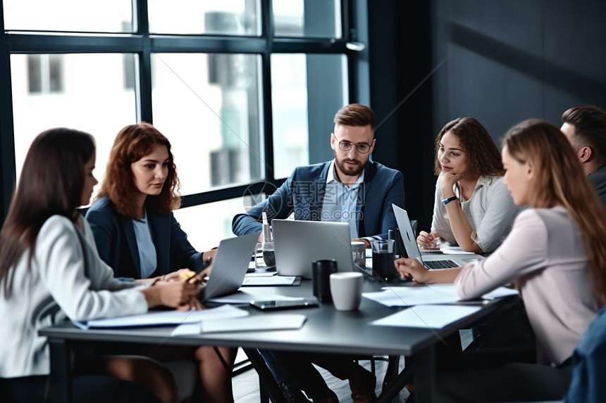 多人办公场景高清图片下载-正版图片600169718-摄图网