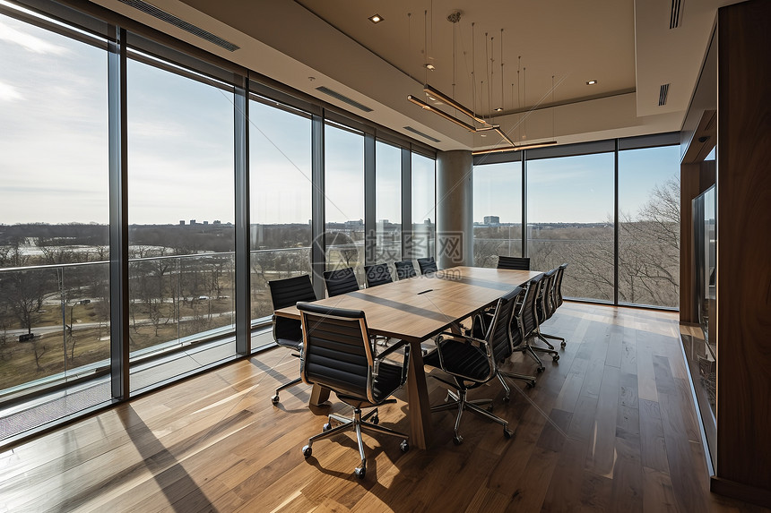 会议室落地窗高清图片下载-正版图片600170061-摄图网