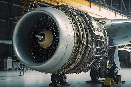 飞机发动机特写高清图片下载-正版图片600170529-摄图网