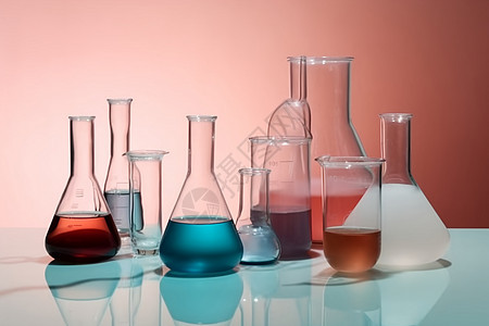 实验室玻璃器皿布置高清图片下载-正版图片600174716-摄图网