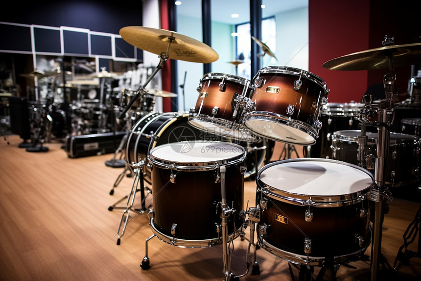 乐器商店的架子鼓高清图片下载-正版图片600174908-摄图网
