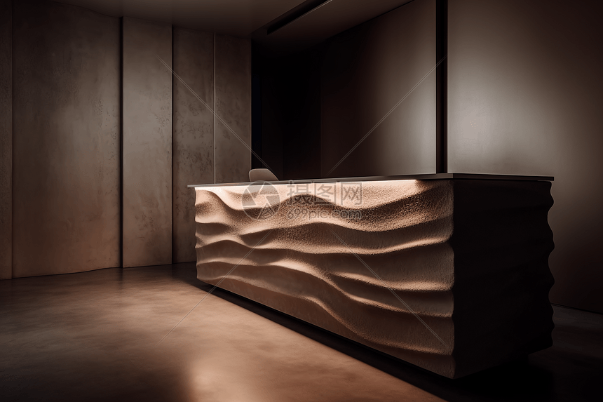 极简的接待台高清图片下载-正版图片600175582-摄图网