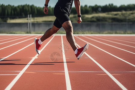 男子跑道上奔跑高清图片下载-正版图片600176162-摄图网