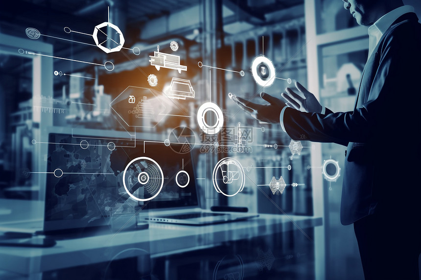 未来智能化工厂管理软件图片素材-正版创意图片600176766-摄图网
