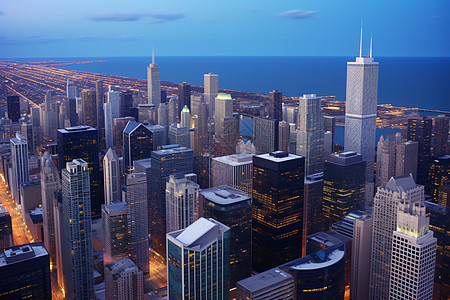 芝加哥城市的高层建筑高清图片下载-正版图片600176789-摄图网